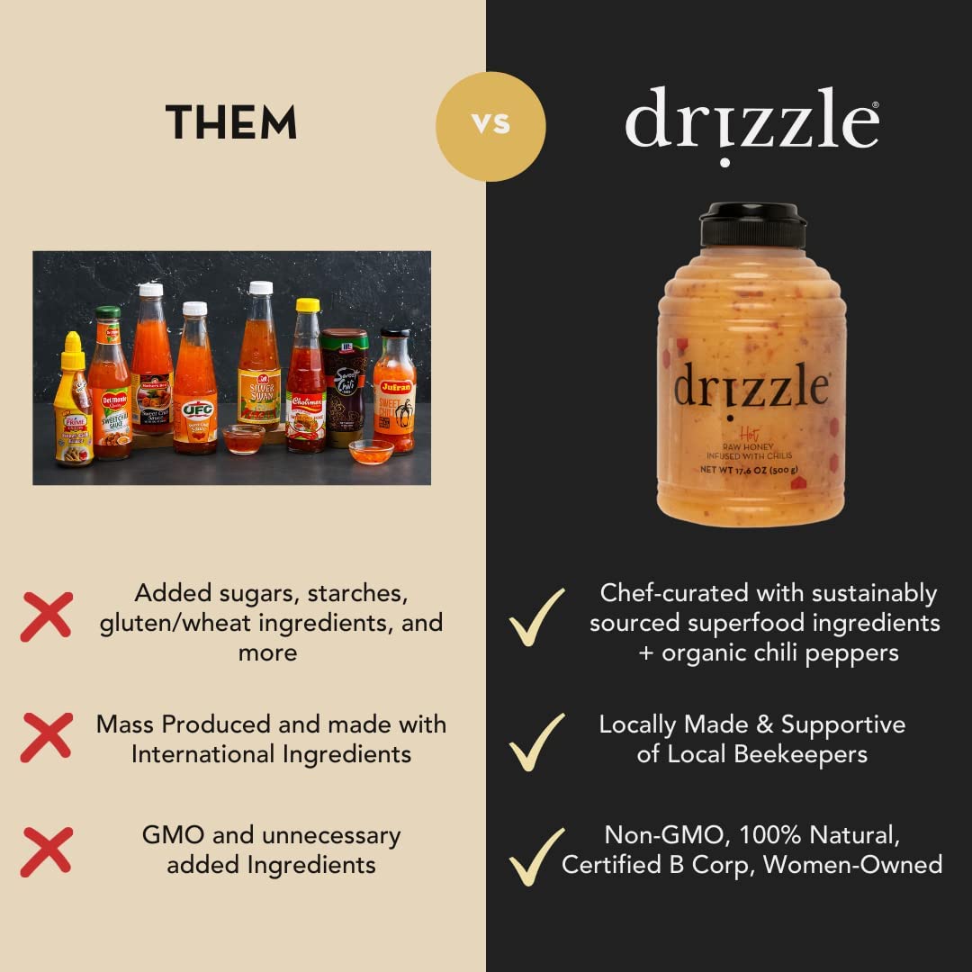 Meesoo. Drizzle - Hot Raw Honey 500g
