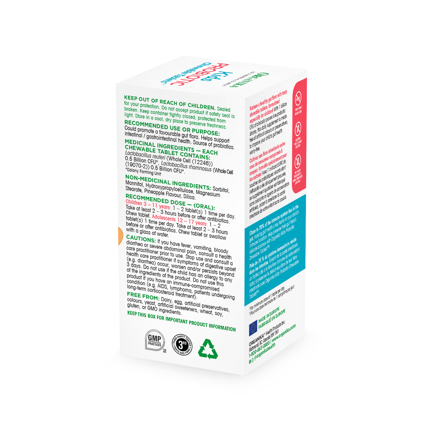 Meesoo. Organika - Kids Probiotic Chewable Tablets - 30 tablets