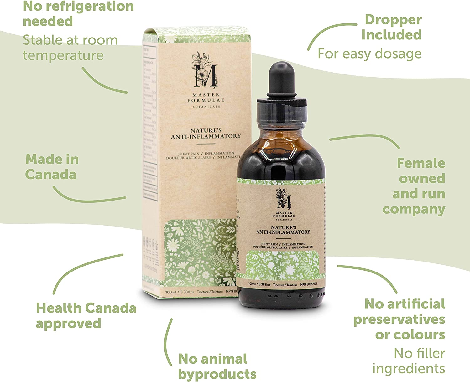 Meesoo. Master Formulae - Nature's Anti-inflammatory Herbal Tincture 100ml